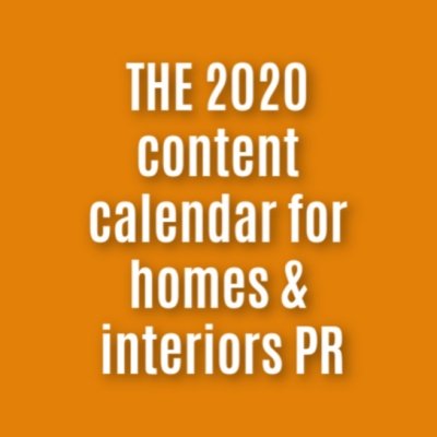 Homes & Interiors PR calendar - Interiors PR Hooks for 2020 - Home and ...